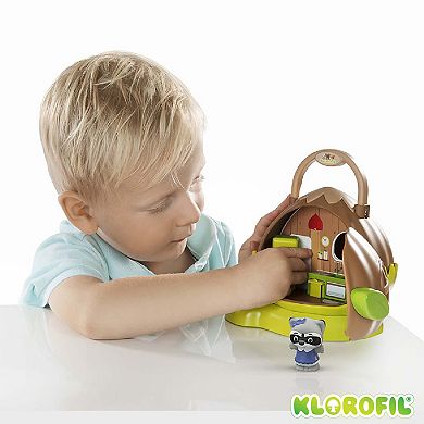 Idea Tank Timber Tots Hazelnut House Mini Home & Raccoon Figurine