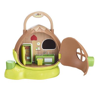 Idea Tank Timber Tots Hazelnut House Mini Home & Raccoon Figurine