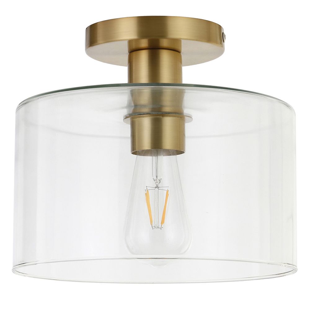 Finley & Sloane Henri 10-in. Wide Semi Flush Mount Light Fixture with ...