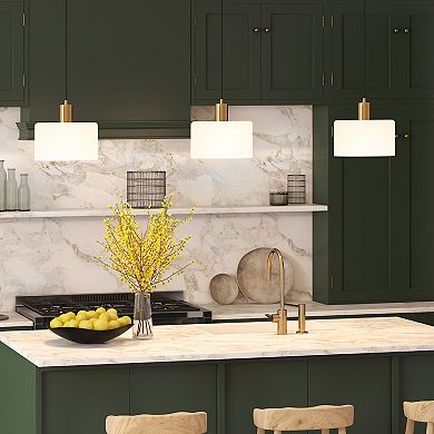 Finley & Sloane Henri 10-in. Wide Pendant Light Fixture with Glass Shade