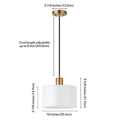 Finley & Sloane Henri 10-in. Wide Pendant Light Fixture with Glass Shade