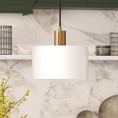 Finley & Sloane Henri 10-in. Wide Pendant Light Fixture with Glass Shade