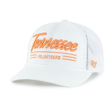 Men's '47 White Tennessee Volunteers Garner Rope Trucker Adjustable Hat