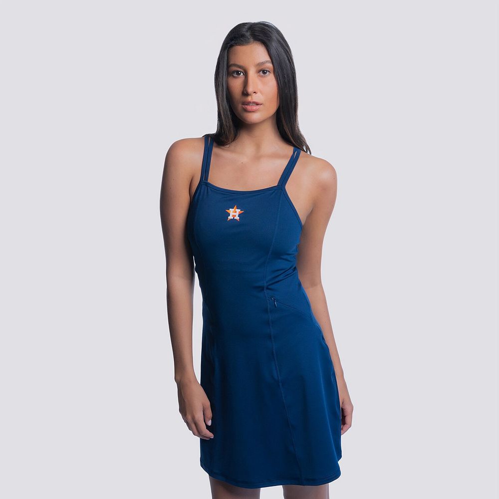 Women's Lusso Navy Houston Astros Ciara Strappy Dress