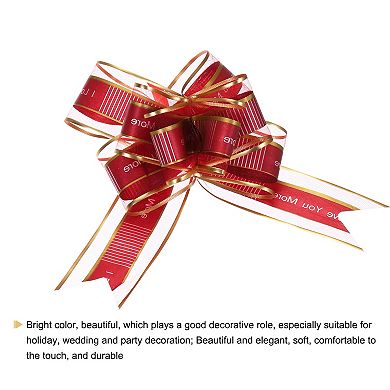 20pcs 9" Extra Large Pull Bow Love You Gift Wrapping Bow Ribbon Organza ...
