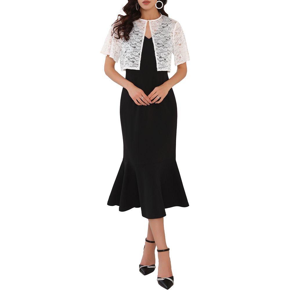 Women's Formal Dresses Mother of Bride Lace Cardigan Sleeveless ...