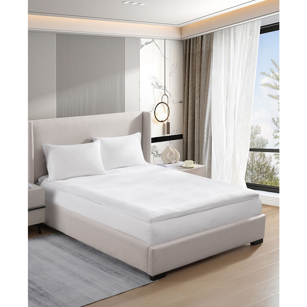 LoftWorks Plush Memory Foam Topper Zipper Protector Cover