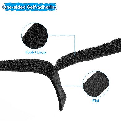 Hook and Loop Straps 1in x 16Ft with 25pcs Buckle for Bundling Storage