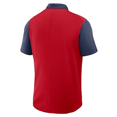Men's Nike Red/Navy Boston Red Sox Cooperstown Collection Color-Block Victory Performance Polo