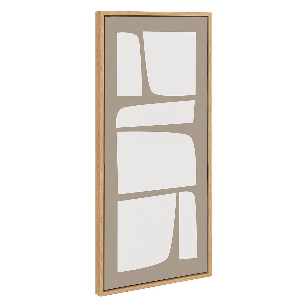 Sylvie Neutral Abstract Shapes Panel Framed Canvas by The Creative ...