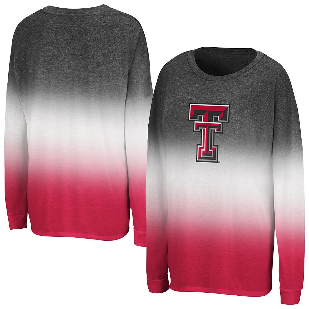 Women's Colosseum Heather Black Texas Tech Red Raiders Winkle Dip Dye ...