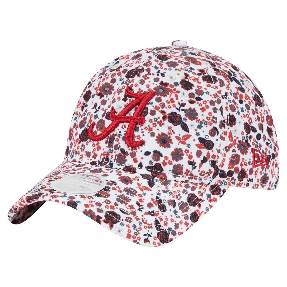 Women's New Era White Alabama Crimson Tide Blooming 9TWENTY Adjustable Hat