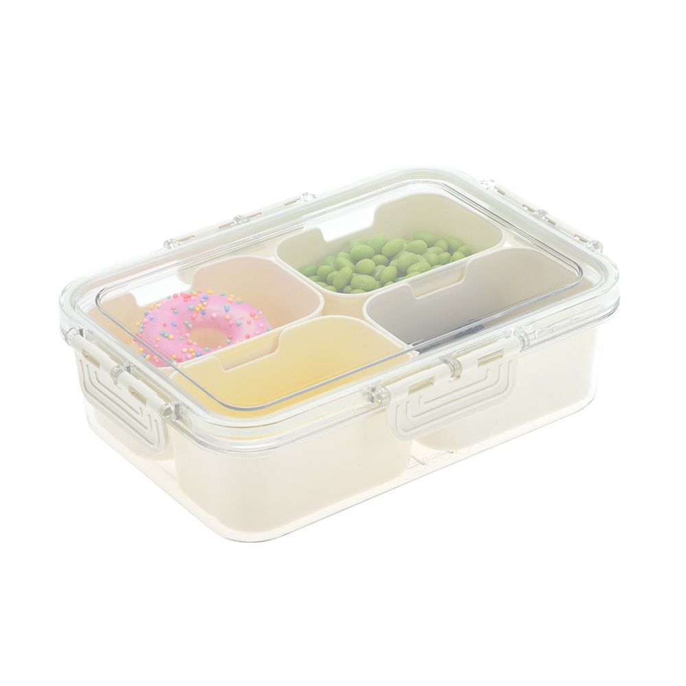 Rectangle Fridge Food Storage Containers 4 Compartment 9.25"x6.5"x2.56 ...