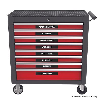 Tool Box Label Sticker, 6Pack Machine Organizer Decal Waterproof Tool ...