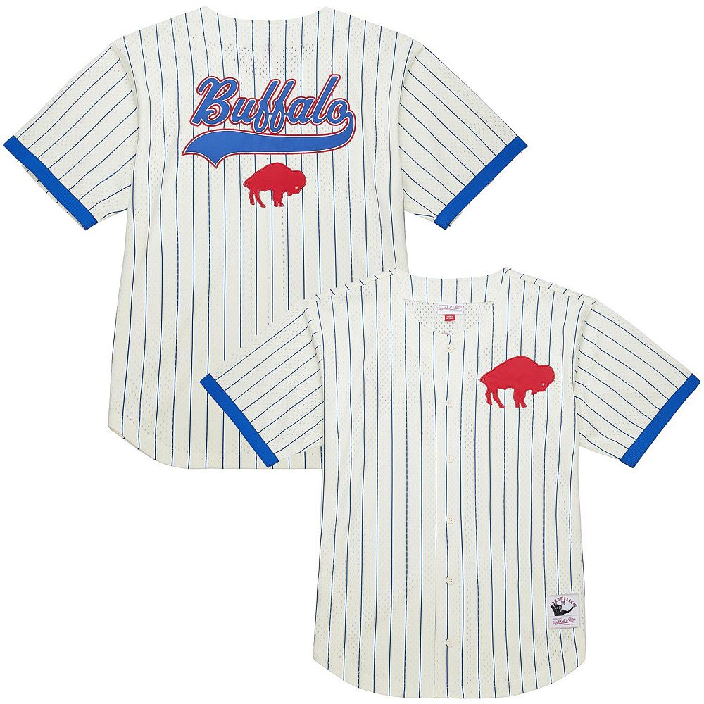 Men's Mitchell & Ness Cream Buffalo Bills Vintage Logo Final Seconds ...