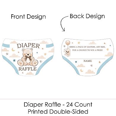 Big Dot of Happiness We Can Bearly Wait - Diaper Shaped Raffle Ticket ...