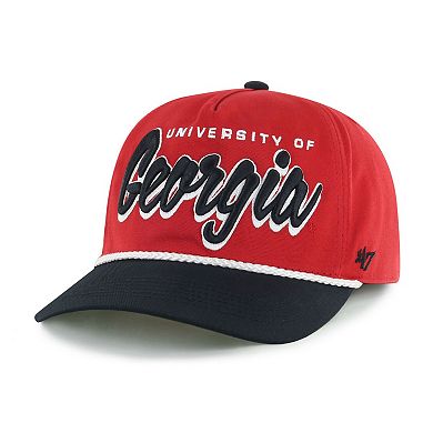 Men's '47 Red Georgia Bulldogs Dropshadow Rope Hitch Adjustable Hat