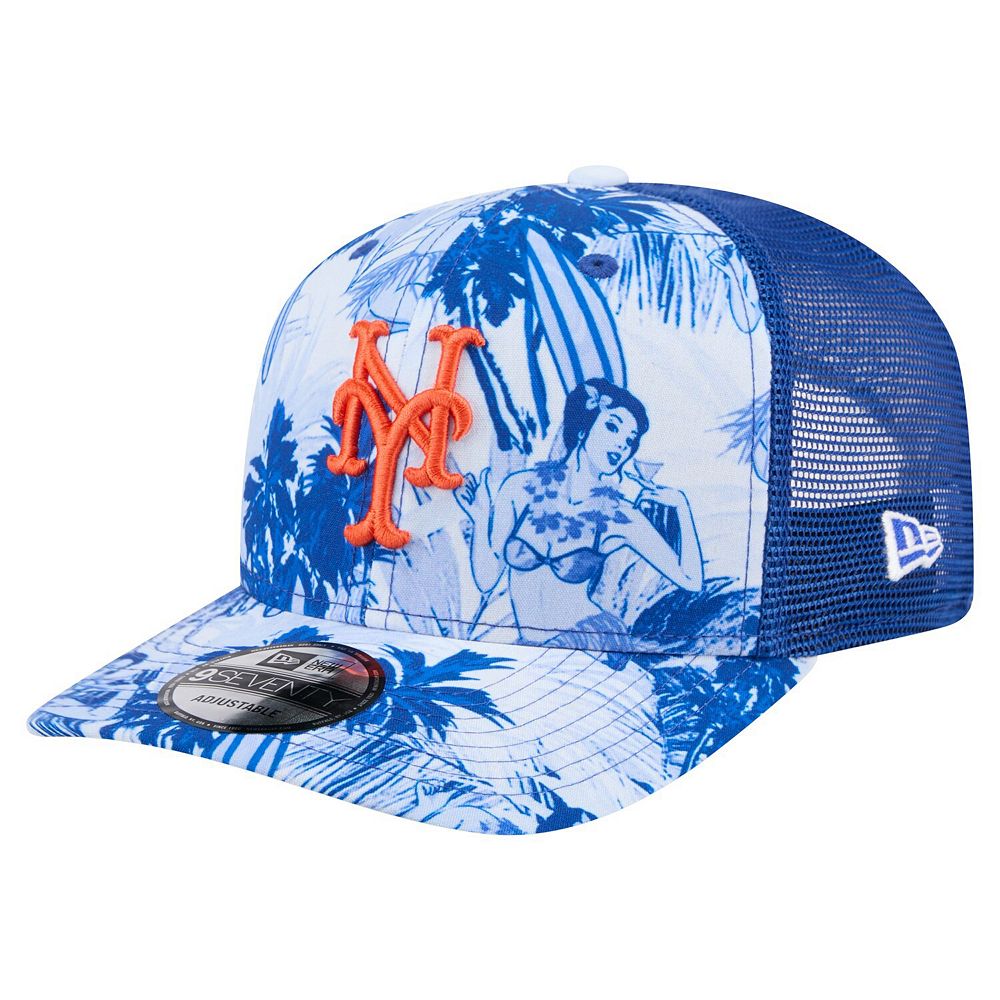 Men's New Era Royal New York Mets Hula Trucker 9SEVENTY Adjustable Hat