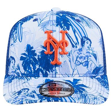 Men's New Era Royal New York Mets Hula Trucker 9SEVENTY Adjustable Hat