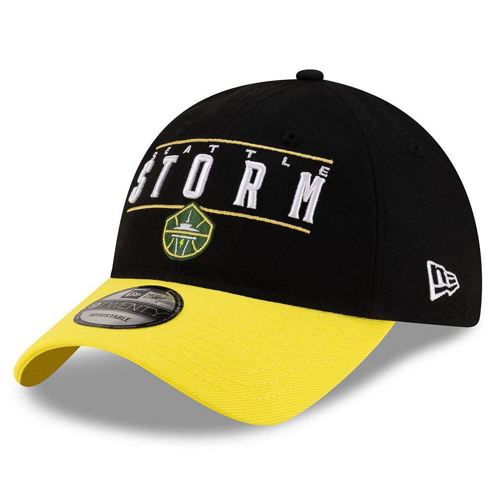 Unisex New Era Black/Yellow Seattle Storm 2025 WNBA Draft 9TWENTY ...