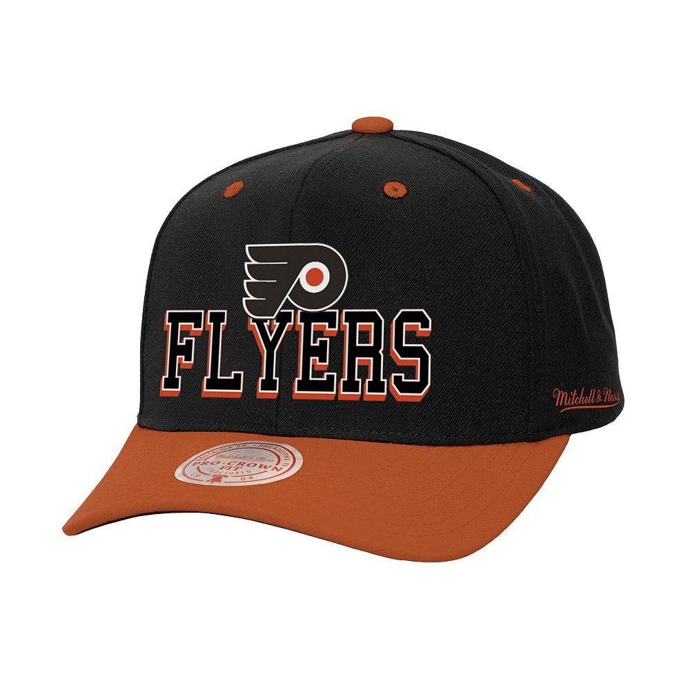 Men's Mitchell & Ness Black/Orange Philadelphia Flyers Backside Script ...