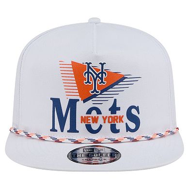 Men's New Era White New York Mets Collide Golfer Snapback Hat
