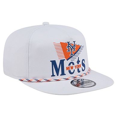 Men's New Era White New York Mets Collide Golfer Snapback Hat
