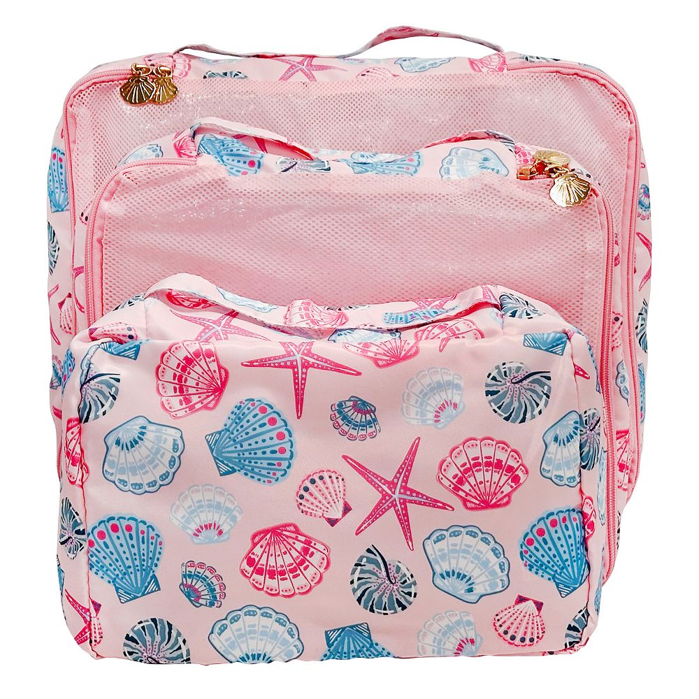3-Pc. Seashell Themed Packing Cubes Set