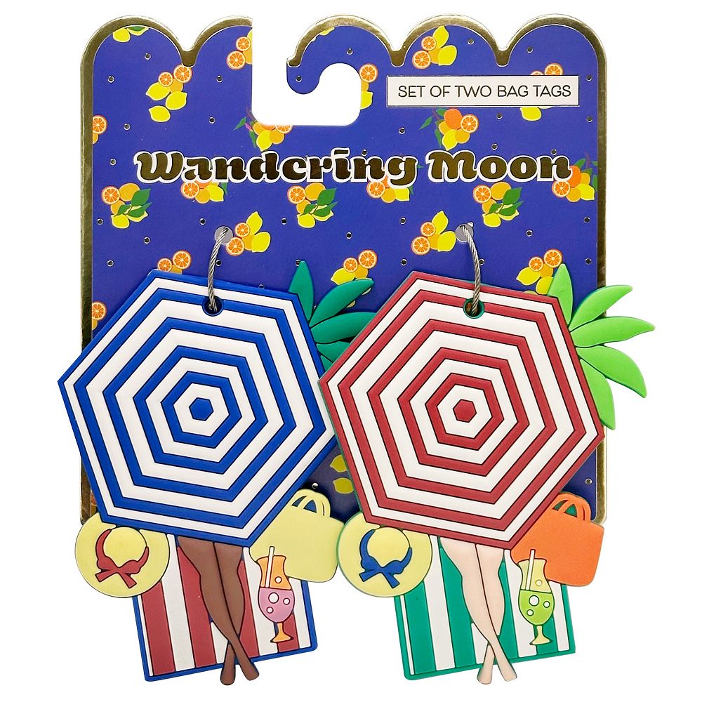 Wandering Moon 2-pc. Umbrella Luggage Tags Set