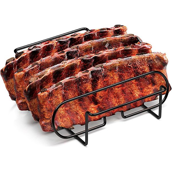 Sorbus Non-Stick Rib Rack - Porcelain Coated Steel Roasting Stand ...