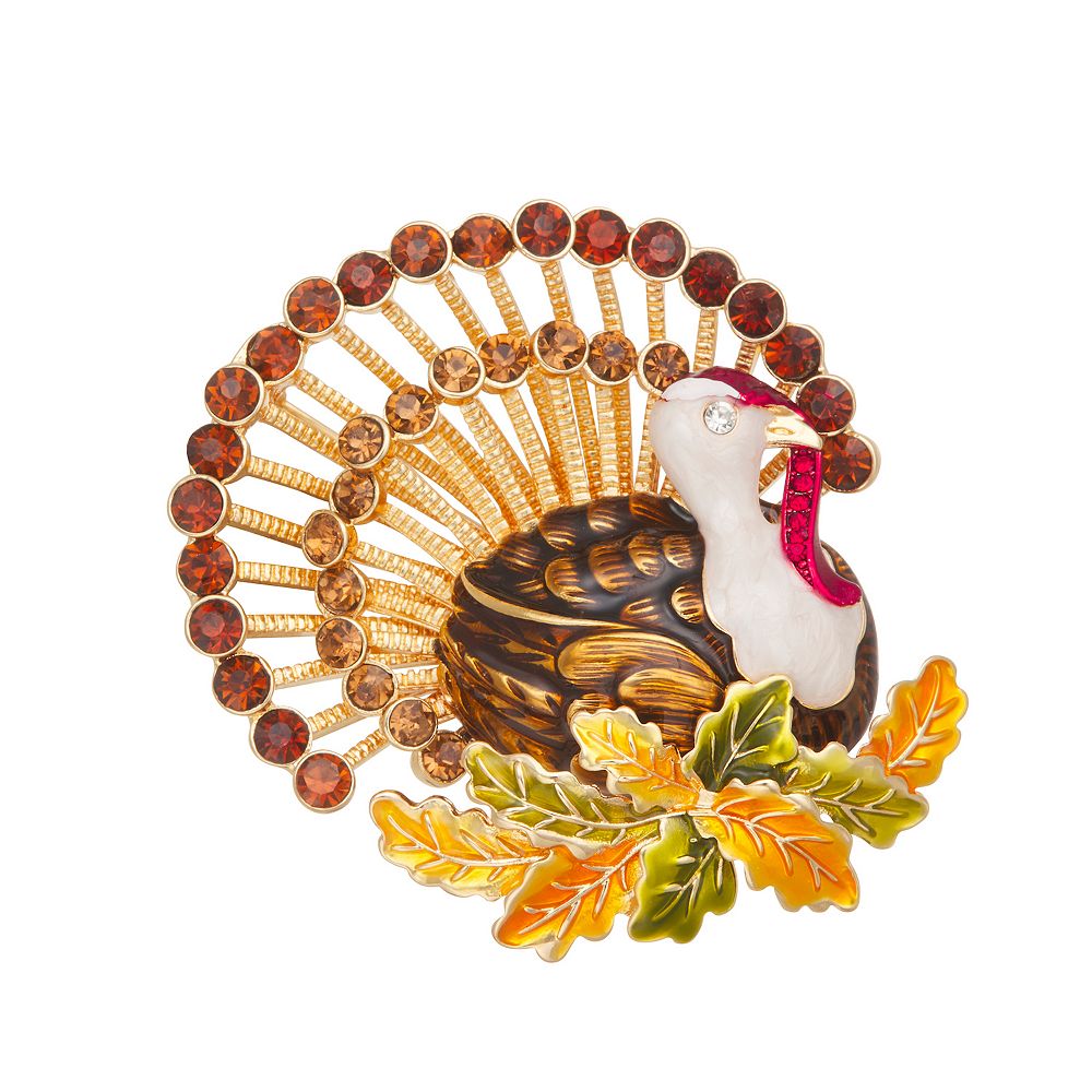 Napier Gold Tone Elevated Turkey Pin