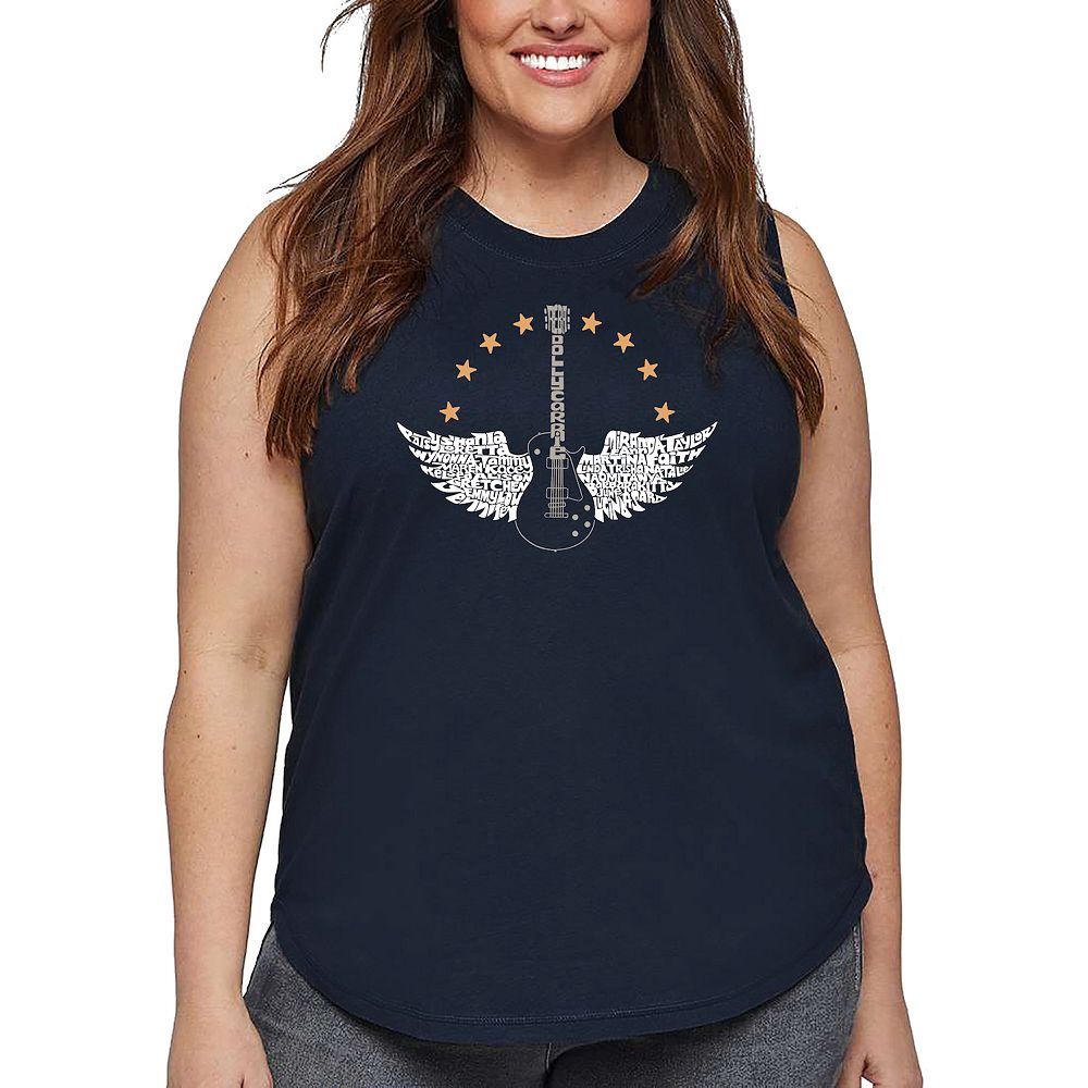 Country Female Singers - Women's Plus Size Word Art Tank Top