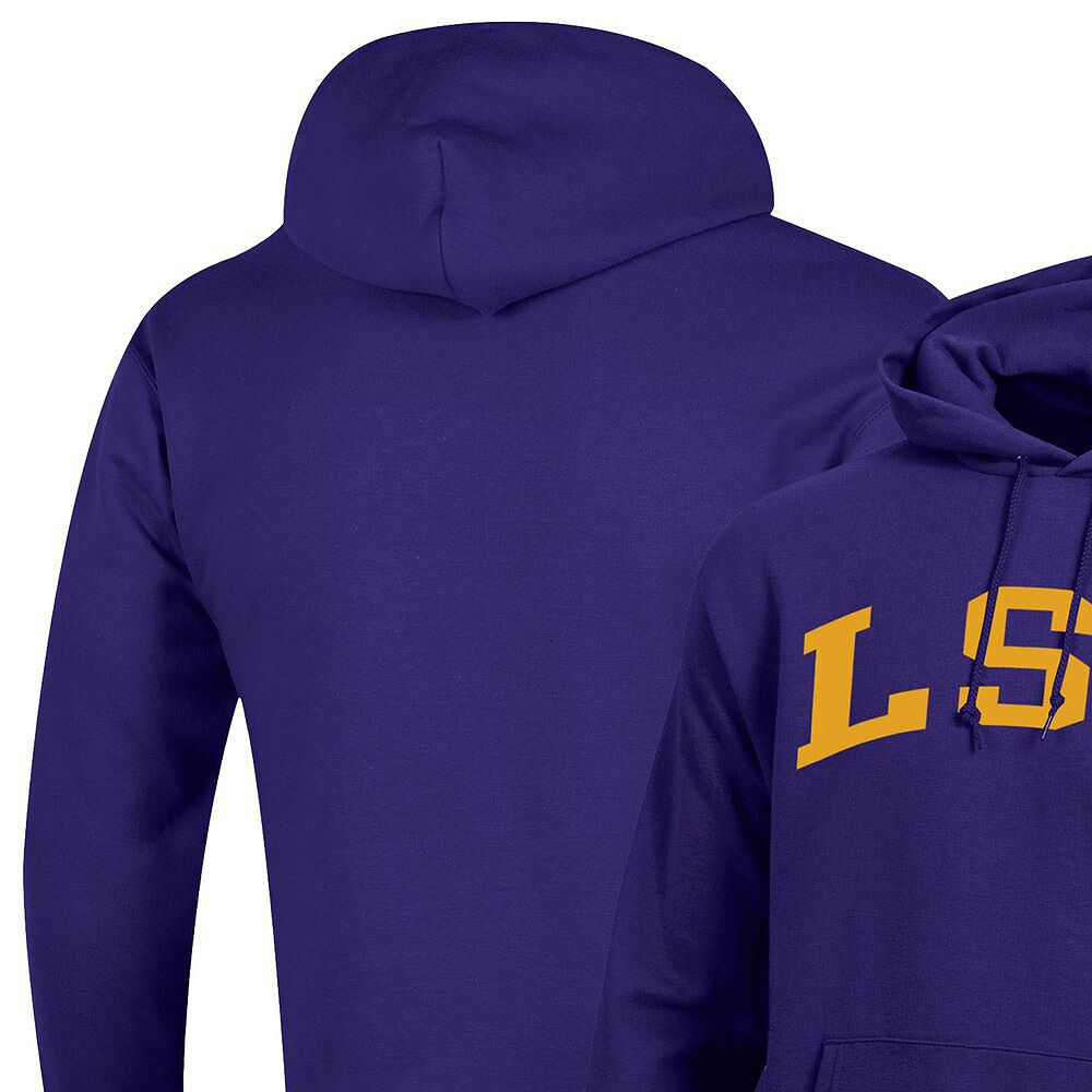 Men's Champion Purple LSU Tigers Basic Arch Fleece Pullover Hoodie