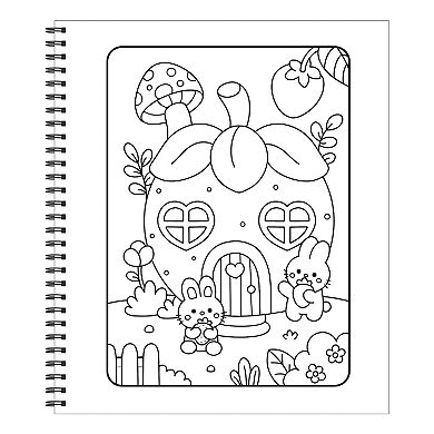 Cute Forest Simple & Sweet Spiral-Bound Coloring Book