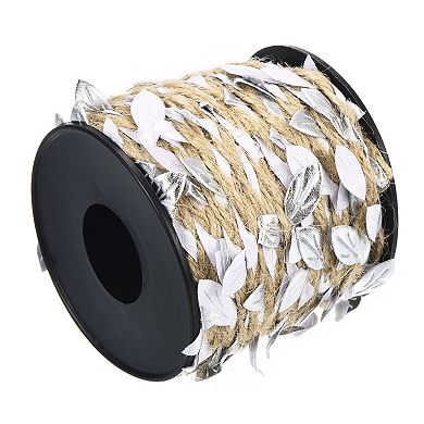 2 Roll 33ft 5mm Burlap Leaf Ribbon Artificial Vine Natural Jute Rope Twine