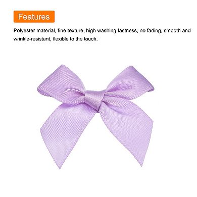 50Pcs Mini Ribbon Bow Mini Fabric Satin Ribbon Flower Bows for Craft ...