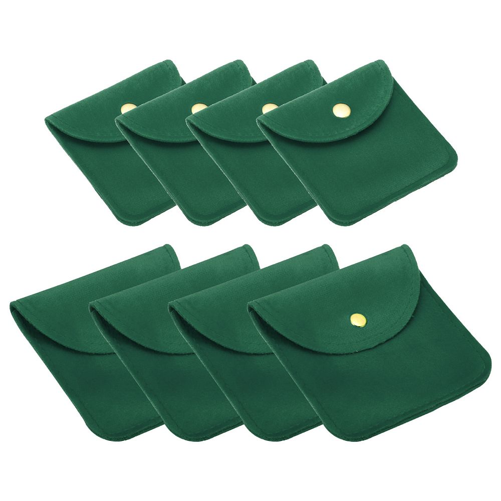 Jewelry Pouches with Snap Button, Total 8 Pack Velvet Jewelry Pouches ...