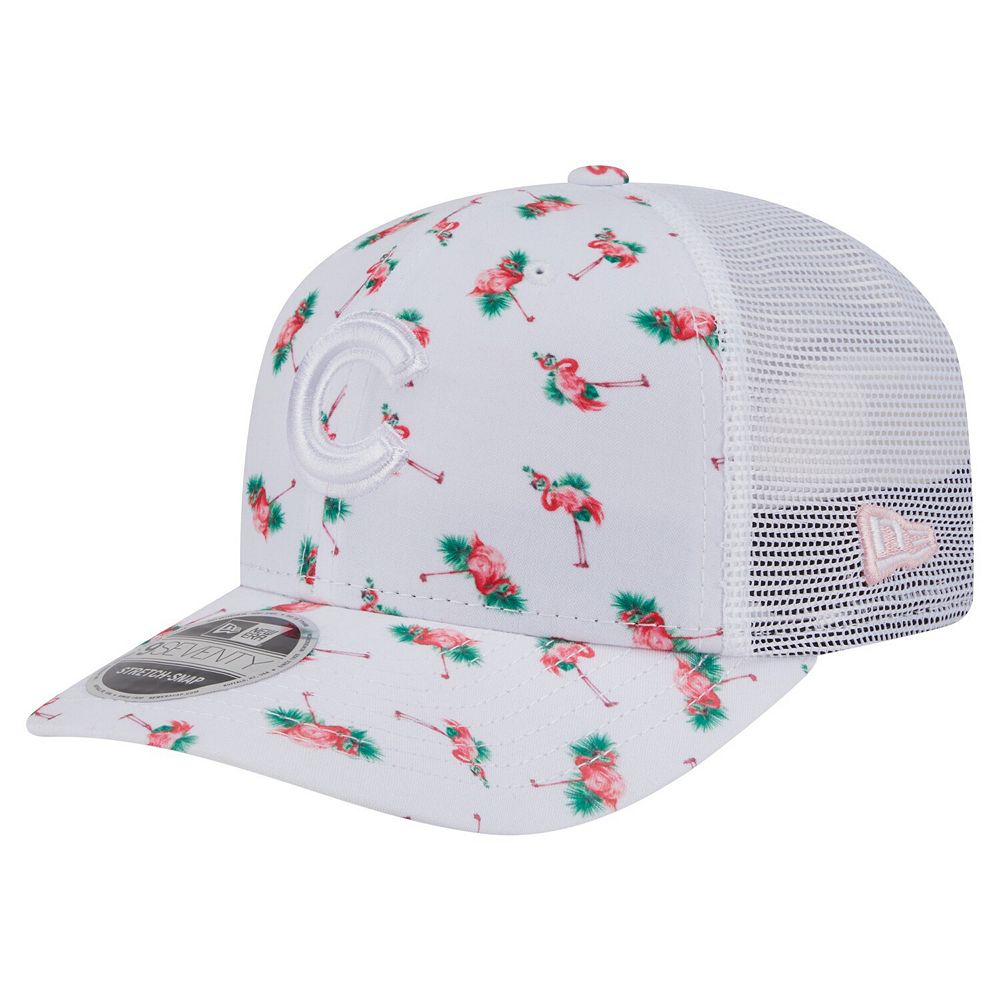 Men's New Era White Chicago Cubs Flamingo Mesh Back 9SEVENTY Stretch ...