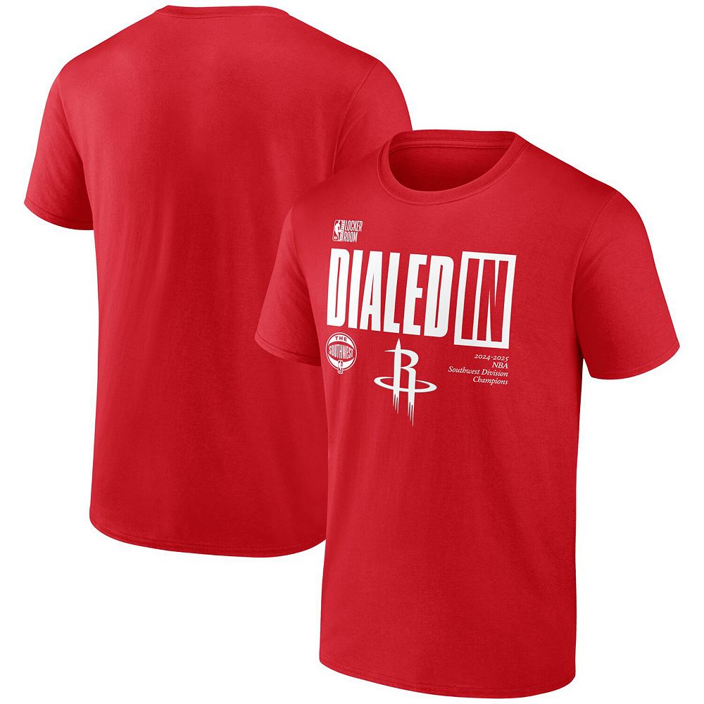 Men's Fanatics Athletic Red Houston Rockets 2025 Southwest Division ...