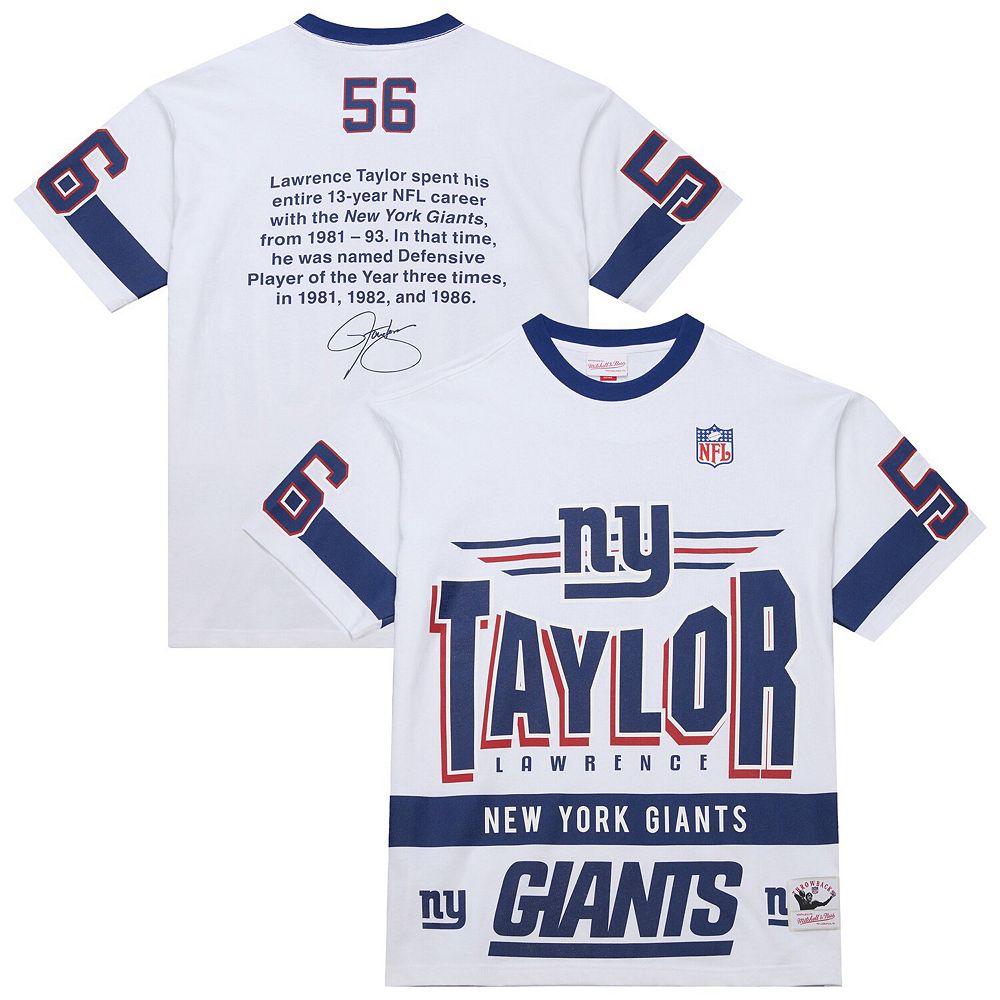 Men's Mitchell & Ness Lawrence Taylor White New York Giants Name ...