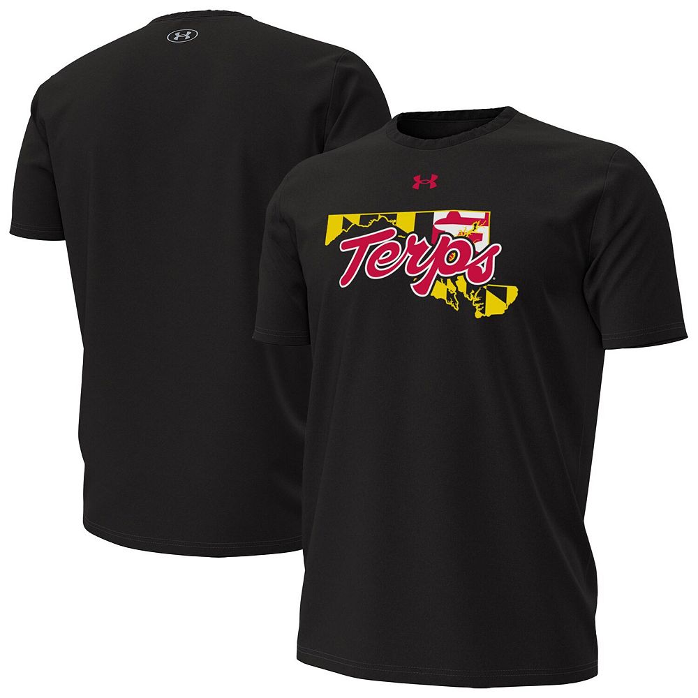 Men's Under Armour Black Maryland Terrapins Maryland Pride Script T-Shirt