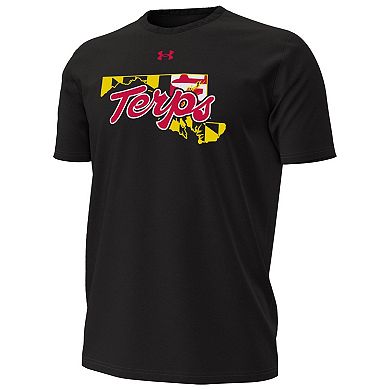 Men's Under Armour Black Maryland Terrapins Maryland Pride Script T-Shirt