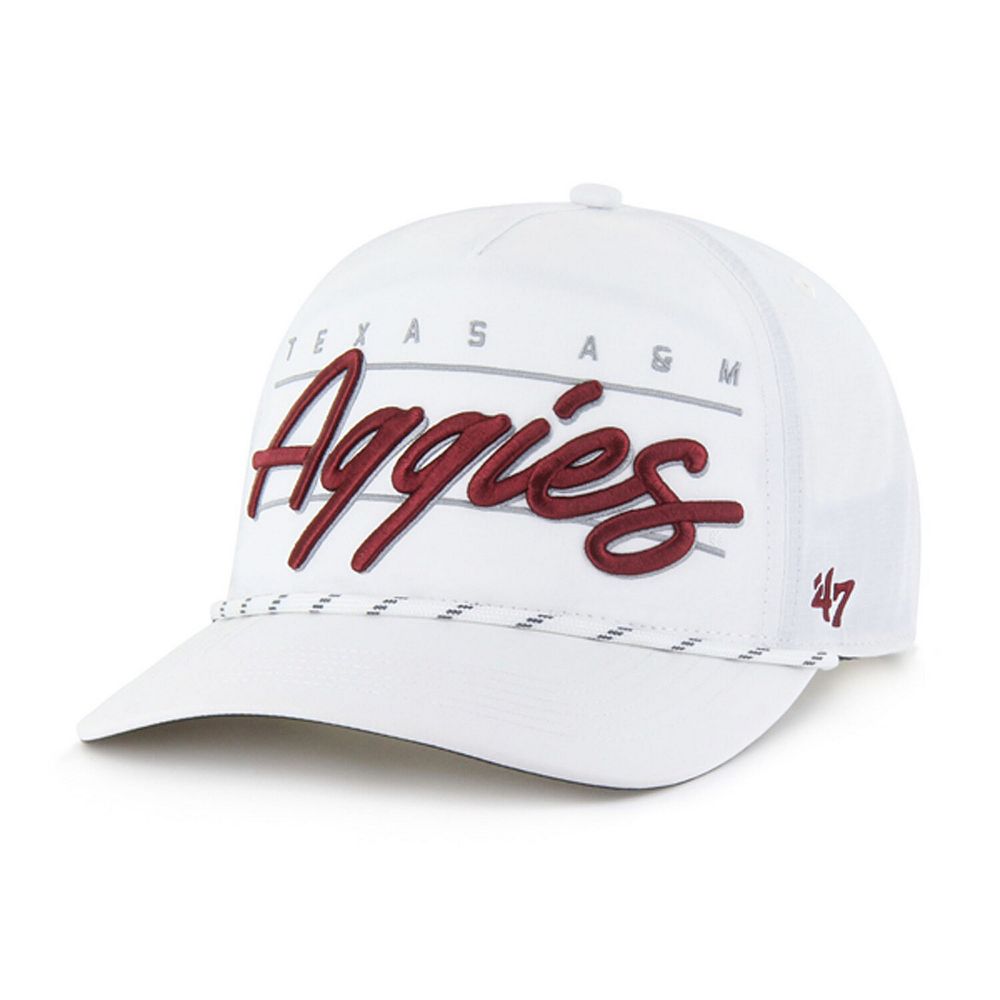Men's '47 White Texas A&M Aggies Condor Hitch brrr Adjustable Hat