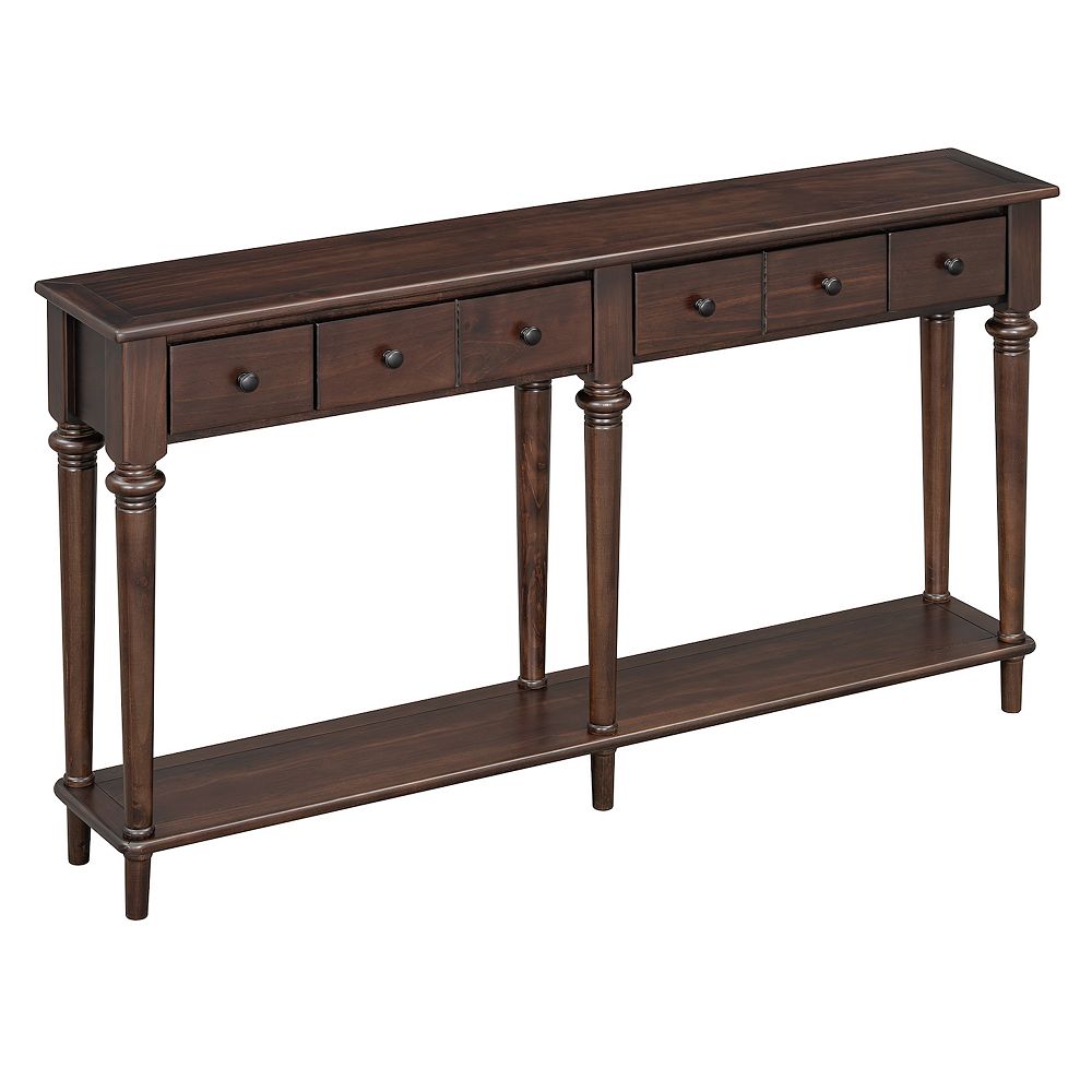 Merax Retro Console Table with Open Shelf