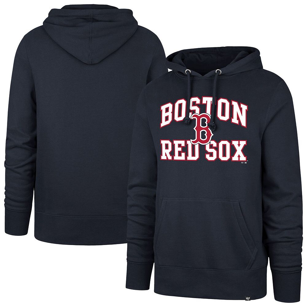 Men's '47 Navy Boston Red Sox Big & Tall Velocity Fleece Pullover Hoodie