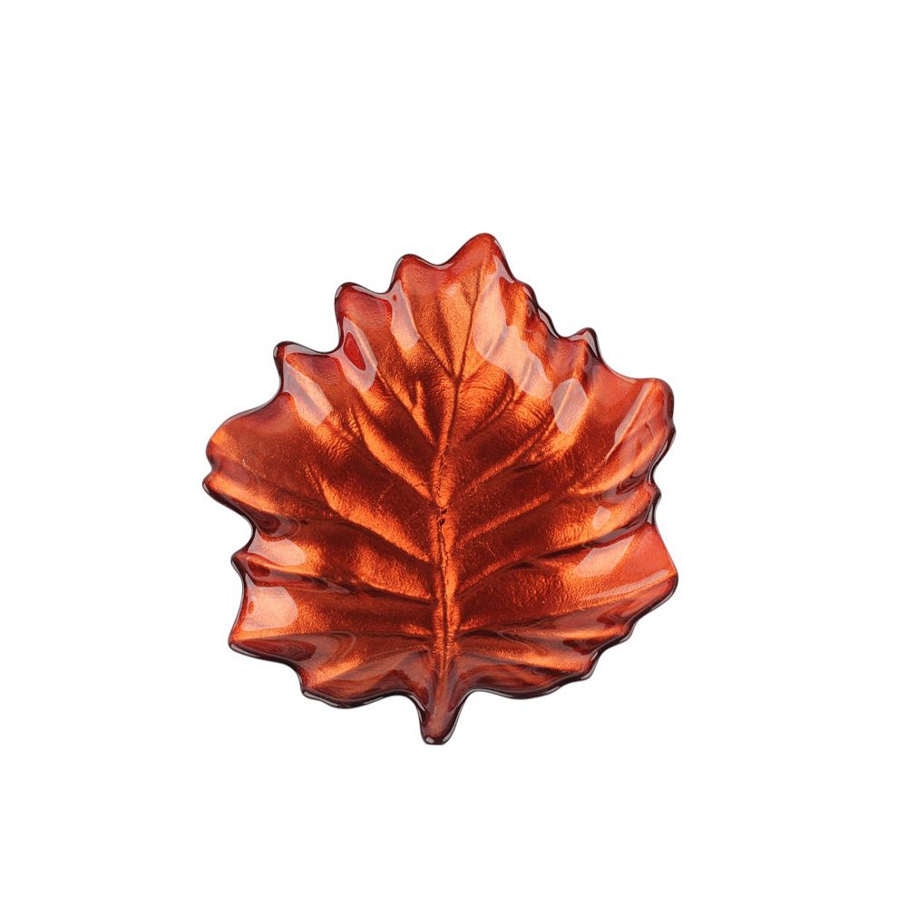 Discover Europe - Made in Turkey Copper Luomo Leaf-Shaped Plate Table Decor