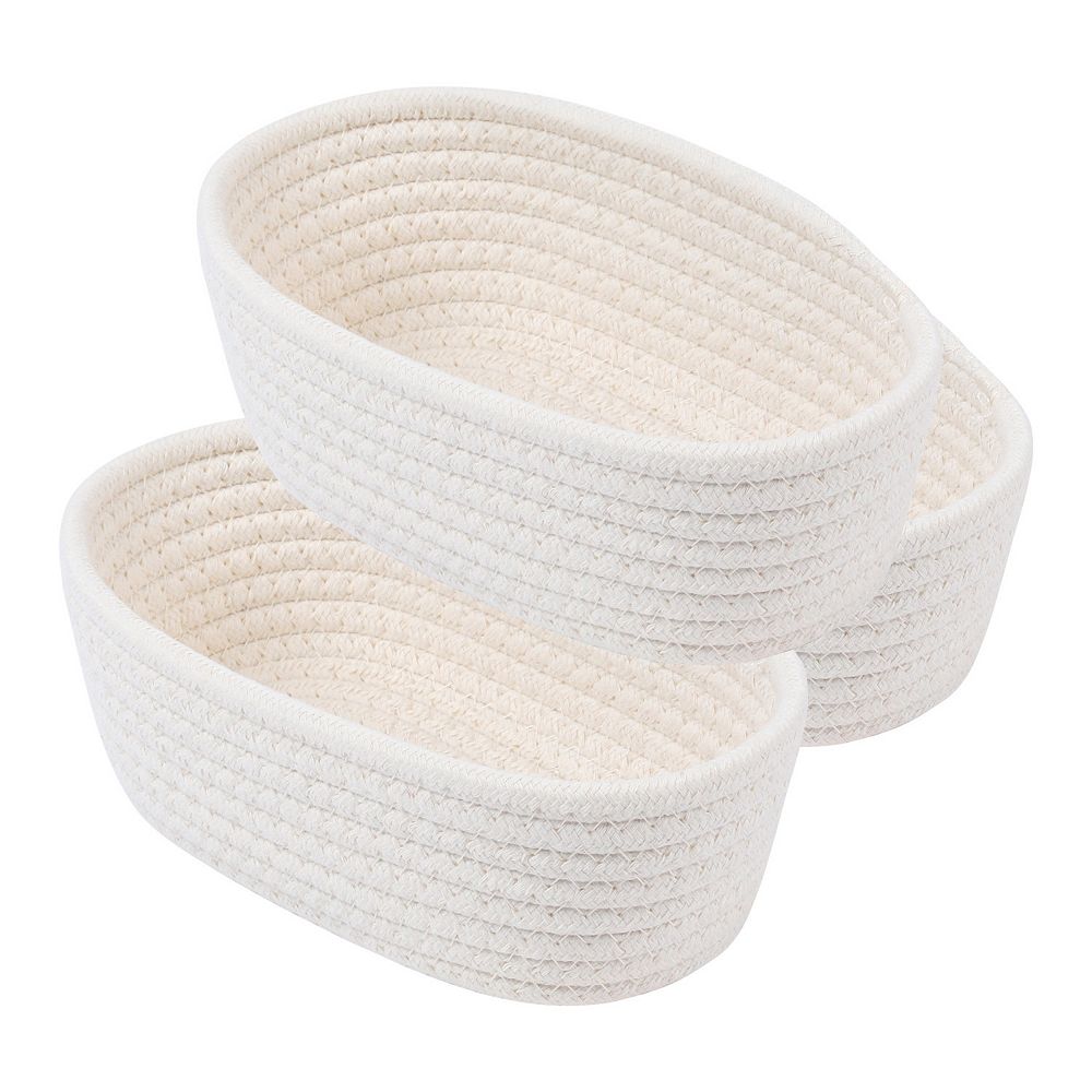 3 Packs Storage Basket, Shelf Closet Storage Bin for Key Tray Bowl for ...