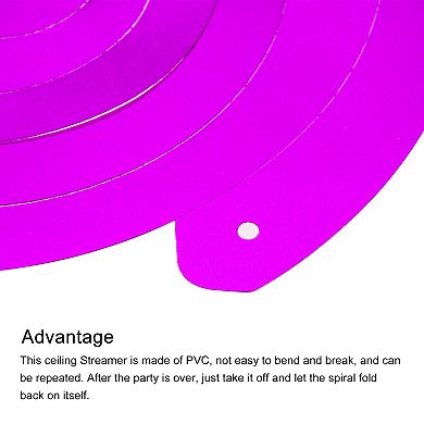 30 Pcs Party Hanging Swirls Single Strip, 27.6" Foil Swirling Hanging ...