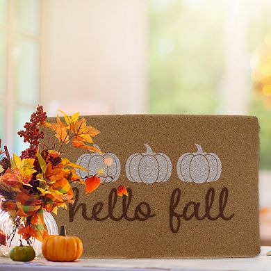 New View Gifts & Accessories Hello Fall Doormat with Pumpkin Design