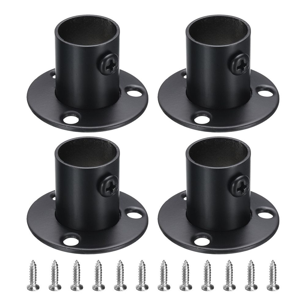 4Pcs Stainless Steel Closet Rod Brackets